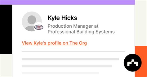 Kyle Hicks Production Manager At Professional Building Systems The Org