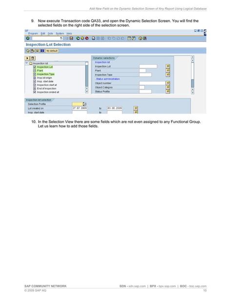 Sap Adding Fields To Dynamic Selection For Fbln Transactions 2 Pdf