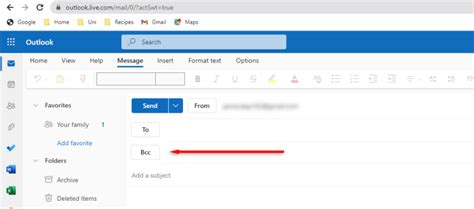 How To Add And Use Blind Carbon Copy Bcc In Outlook Messages