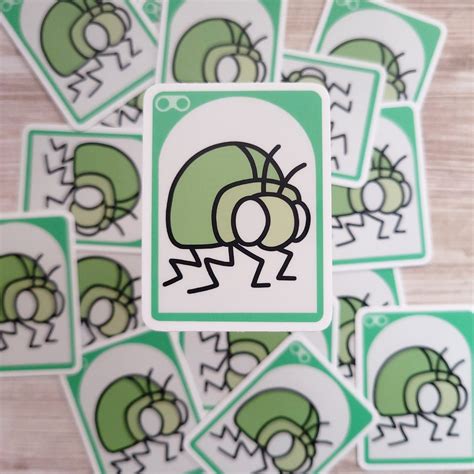 Scarab Creature Card Sticker Grounded Inspired Etsy