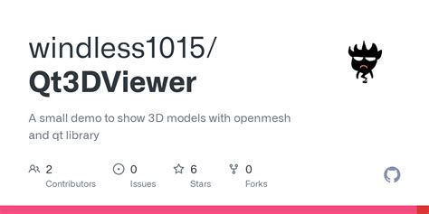 Github Windless1015qt3dviewer A Small Demo To Show 3d Models With