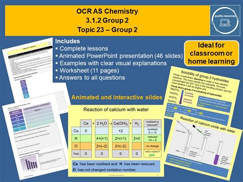 The Periodic Table Ocr As Chemistry Teaching Resources