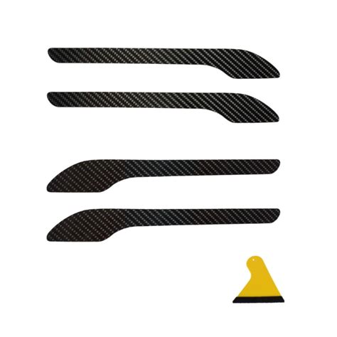 Комплект за защита 9d Черен карбон За Tesla модел 3 Y дръжки на вратите включен монтажен
