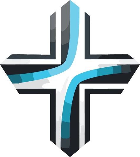 Abstract Cross With Blue And Black Stripes 49269338 Vector Art At Vecteezy