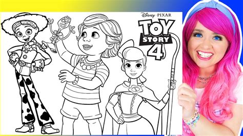 Coloring Toy Story 4 Coloring Pages Jessie Bonnie Forky And Bo Peep