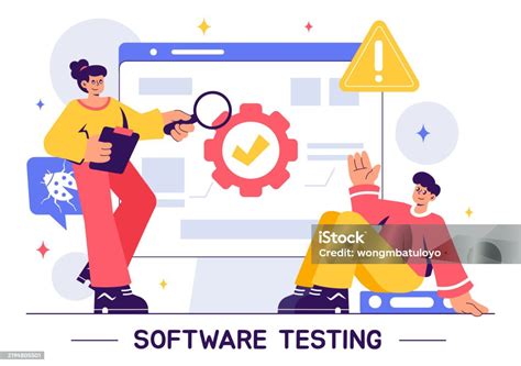 응용 프로그램 엔지니어링 디버깅 프로세스 개발 워크플로 프로그래밍 및 코딩을 특징으로 하는 소프트웨어 테스팅 벡터 일러스트레이션 개발에 대한 스톡 벡터 아트 및 기타 이미지