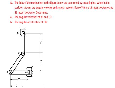 Solved The Links Of The Mechanism In The Figure Below Are Chegg