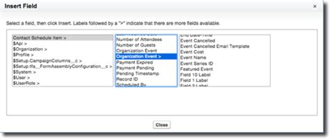 Using Merge Fields Liaison