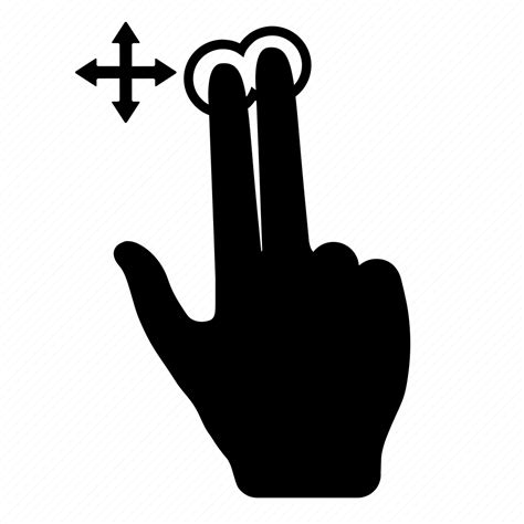 Drag Fingers Gestures Hand Touch Screen Two Finger Drag Icon Download On Iconfinder