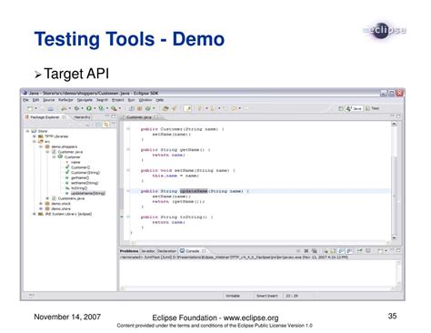 Ppt Profiling And Testing Applications Using The Eclipse Test And