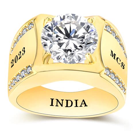 Ccjcinata Personalized Customizable Sterling Silver Class Rings For Men
