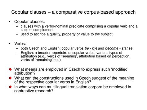 Ppt Copular Clauses In English And In Czech Powerpoint Presentation Free Download Id 999143