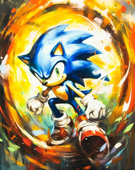 Sonic Canvas Art 8x10 Crown Office Supplies