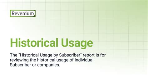 Historical Usage Revenium Developer Docs