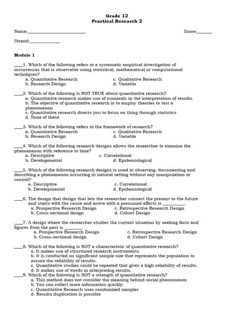 Practical Research 2 Reviewer Download Free Pdf Statistics Quantitative Research