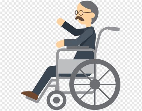 휠체어 고령 장애 노인 어린이 만화 팔 Png Pngwing