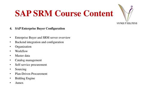 Ppt Sap Srm Course Content Ppt Powerpoint Presentation Free Download