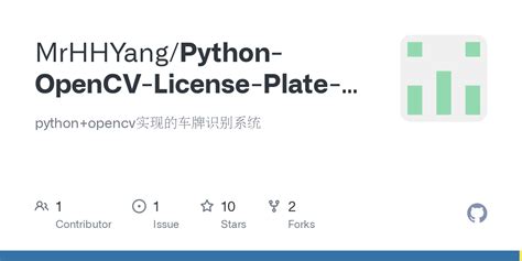 Github Mrhhyangpython Opencv License Plate Recognition Python