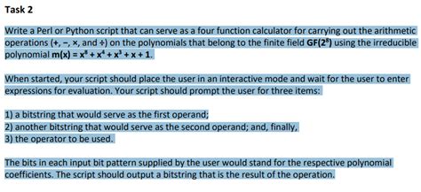 Solved Task 2 Write A Perl Or Python Script That Can Serve