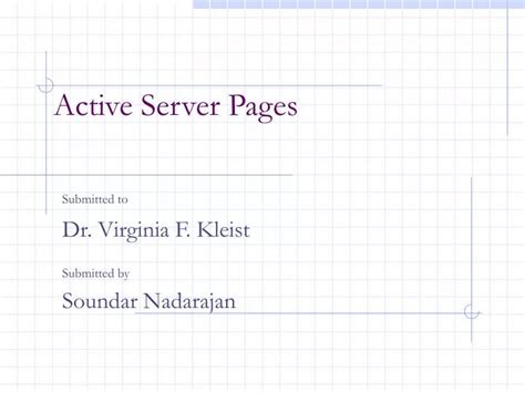 PPT Active Server Pages PowerPoint Presentation Free Download ID 4374901