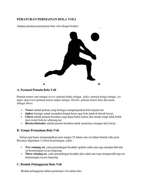 Peraturan Permainan Bola Voli Pdf