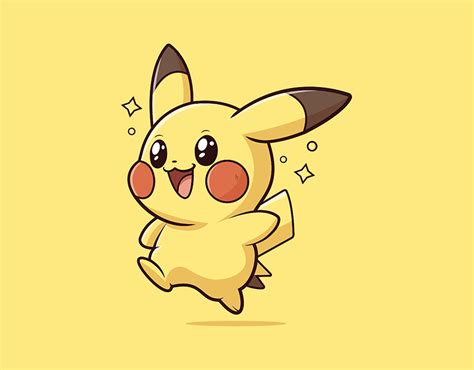 Cute Pikachu 2d Vector Projects Photos Videos Logos Illustrations And Branding Behance