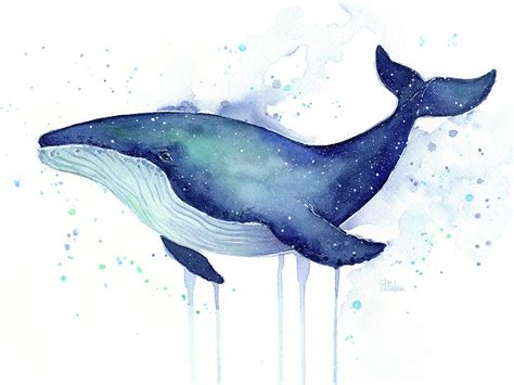 Whale Watercolor Humpback Painting By Olga Shvartsur Pixels Porn Sex