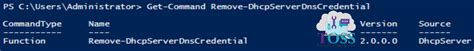 remove dhcpserverdnscredential powershell toss