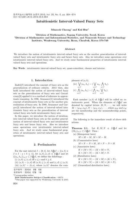 Pdf Intuitionistic Interval Valued Fuzzy Sets