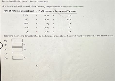 solved determining missing items in return computationone