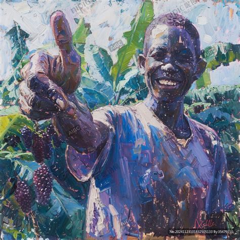 Ai创作图索马里皮画 非洲当代艺术 非殖民化艺术 葡萄壁画 铆工罗西画作 百果第一枝 摘果实的陶瓷人 局外人艺术 伸手摘葡萄 泥骚艺术画 手绘采葡萄 刚果赠送 果农庭院 快乐果农 现实与油画的