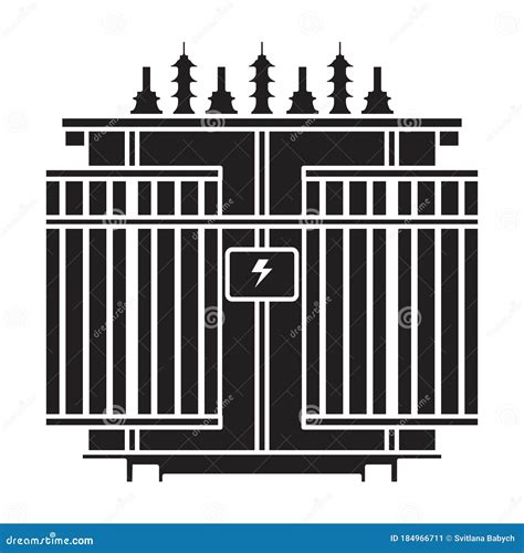 Transformer Vector Icon Black Vector Icon Isolated On White Background Transformer Stock Vector