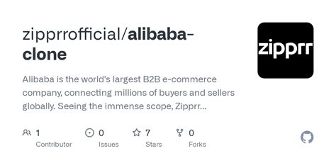Github Zipprrofficialalibaba Clone Alibaba Is The Worlds Largest