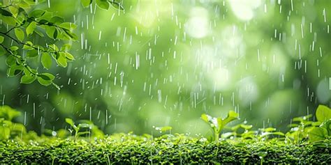 녹색 식물에 내리는 상쾌한 비 자연 소나기빗방울 무성한 나뭇잎 비 물 녹색 식물 배경 일러스트 및 사진 무료 다운로드 Pngtree