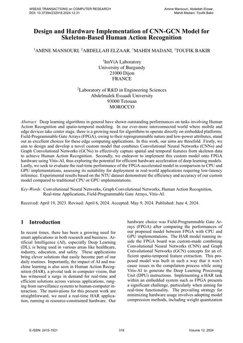 Pdf Design And Hardware Implementation Of Cnn Gcn Model For Skeleton
