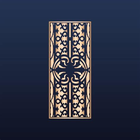 Premium Vector Decorative Laser Cut Panels Template With Abstract Texture Geometric And