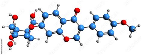 3d Image Of Ononin Skeletal Formula Molecular Chemical Structure Of