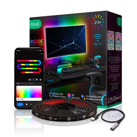 NOUS RGB IC WIFI Connected LED Strip For Computer M