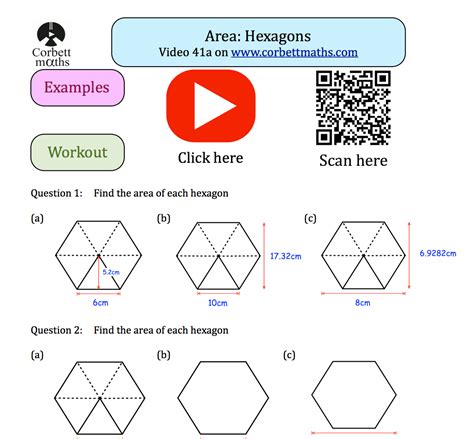 Area Of A Hexagon Textbook Exercise Corbettmaths