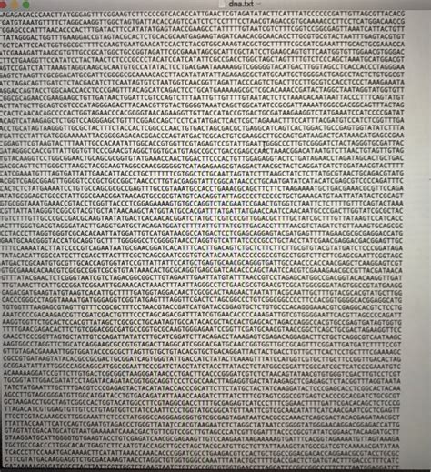 Solved Strings The File Dna Txt Contains 200 Different Chegg