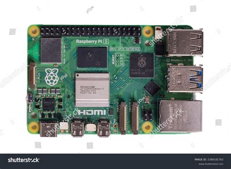 Raspberry Pi 5 Isolated On White Stock Photo 2389181763 Shutterstock