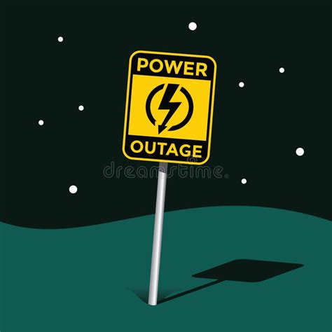 Power Outage Sign Stock Illustration Illustration Of Frame 264439443