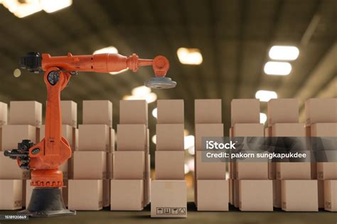 팔 로봇 Ai 제조 박스 제품 제조업을 위한 대상 기술 미래의 제품 수출입 제품 식품 화장품 의류 창고 기계적 미래 기술 0명에 대한 스톡 사진 및 기타 이미지 Istock