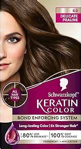 Schwarzkopf Keratin Permanent Hair Color 60 Delicate Praline 1 Application Professionally