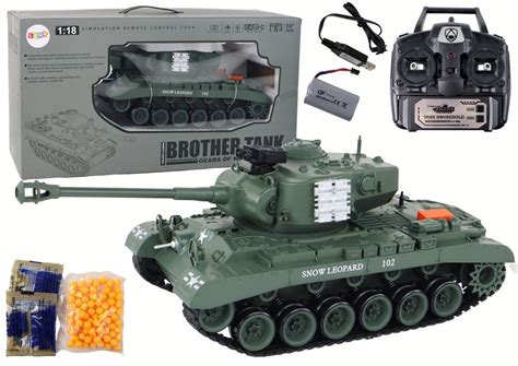 Czołg Leopard Rc Zdalnie Sterowany Armata 118 Szary Lean Toys Sklep Empikcom