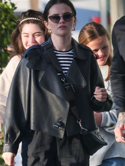 Selena Gomez Black Friday 2024 Leather Jacket