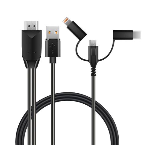 3 In 1 Hdmi Adapter Cable Lightting Type C Micro Usb To Hdmi Cable Digital Audio Mirror Mobile
