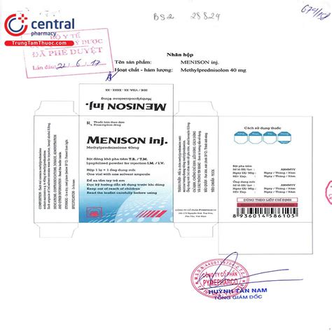 ChÍnh HÃng Thuốc Menison Inj 40mg điều Trị Viêm Khớp Dạng Thấp