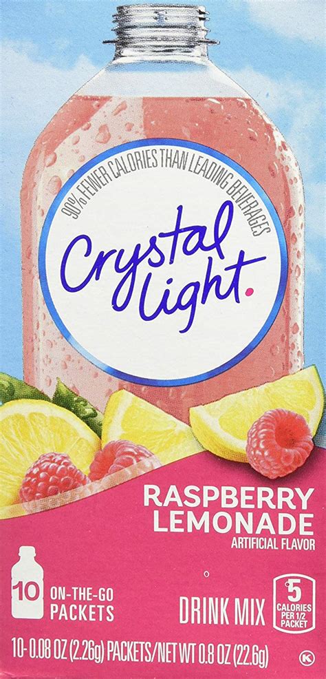 Crystal Light On The Go Raspberry Lemonade Drink Mix 10 Ct