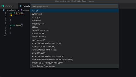 Custom Programmers Are Not Listed Nrf Based Boards Issue Microsoft Vscode Arduino
